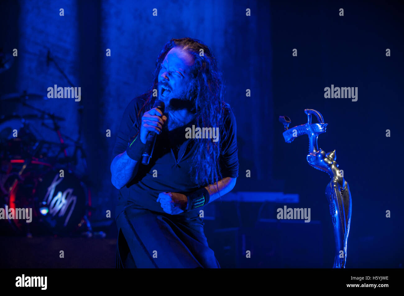 KORN performing at an exclusive live event presented by SiriusXM Radio ...