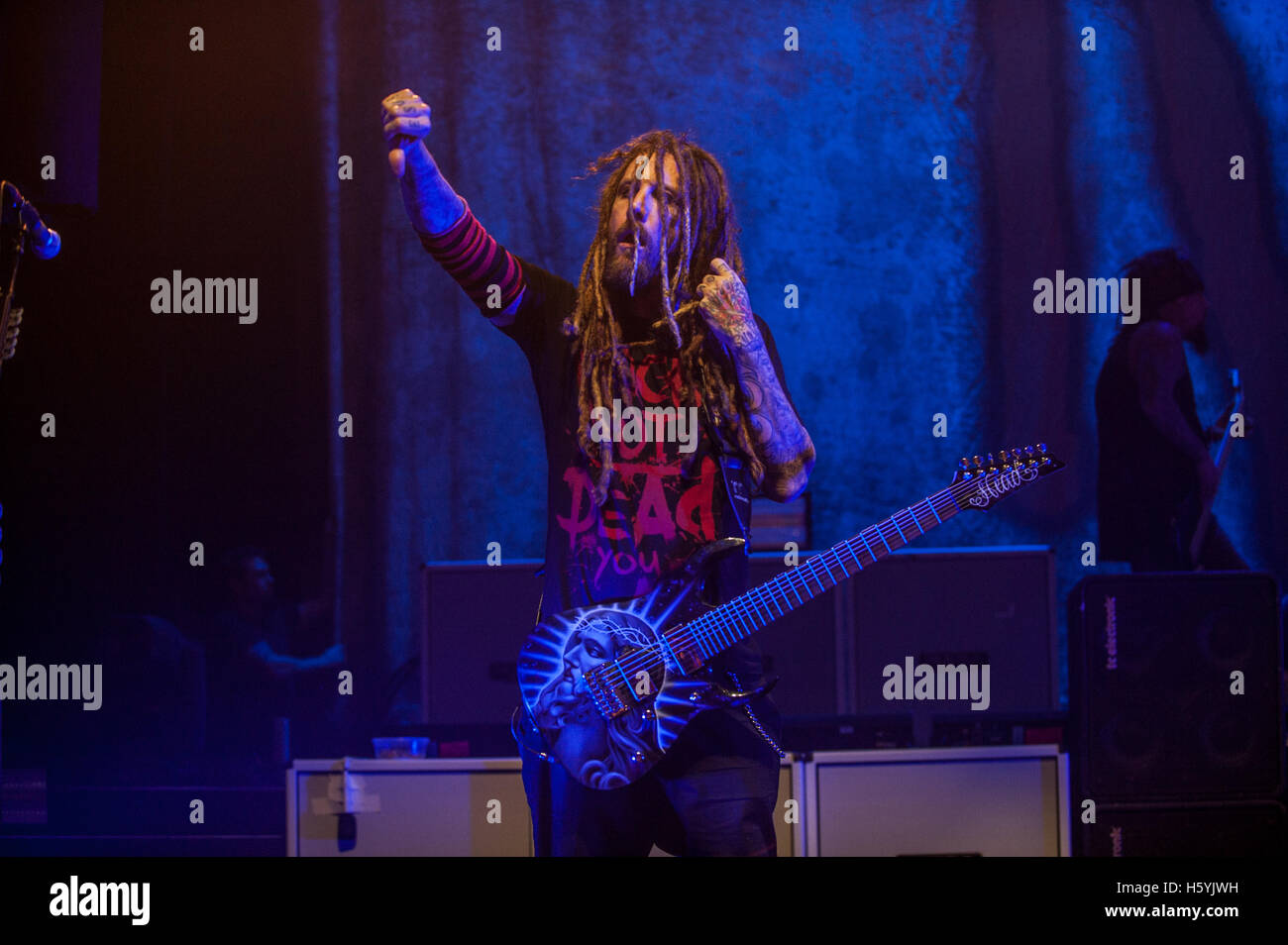 KORN performing at an exclusive live event presented by SiriusXM Radio ...