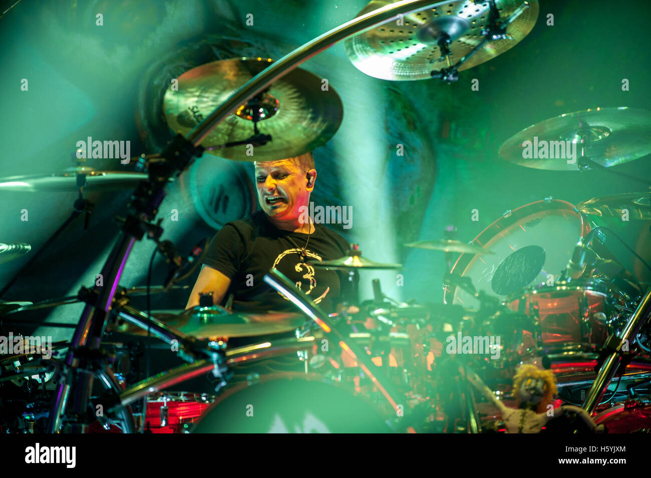 KORN performing at an exclusive live event presented by SiriusXM Radio ...