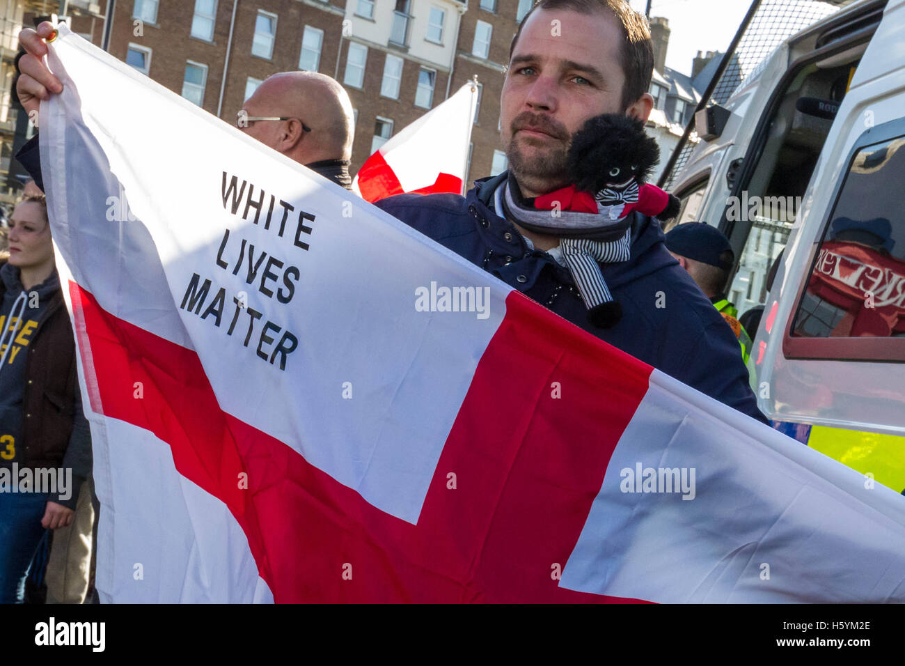'White Lives Matter’ far-right protest in Margate, Kent, UK Stock Photo ...
