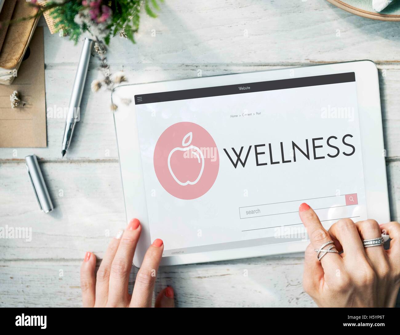 Health Wellness Diet Exercise Organic Concept Stock Photo - Alamy