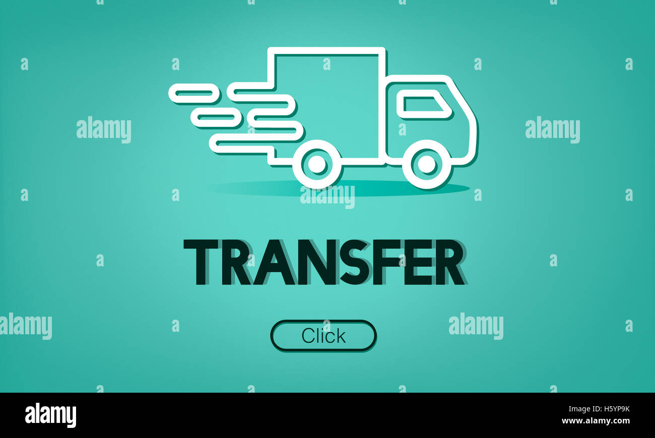 Import Export Shipment Truck Graphic Concept Stock Photo - Alamy