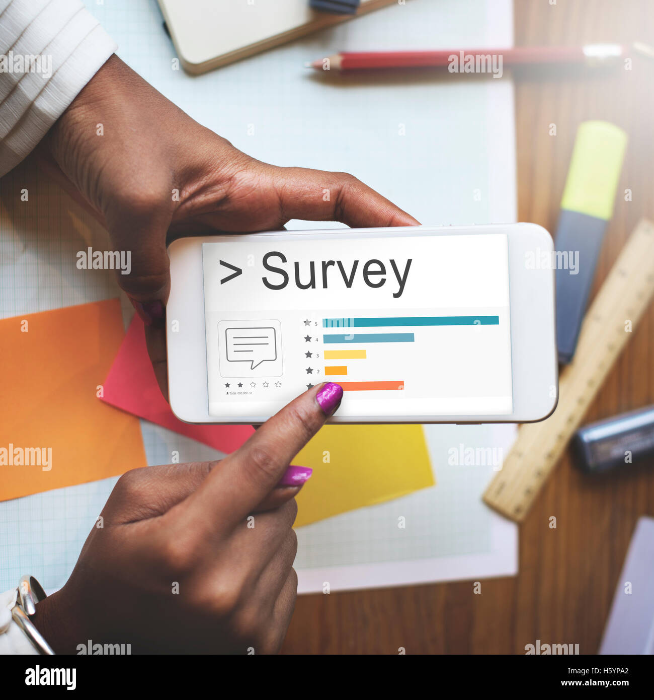 Survey Comment Review Ratings Concept Stock Photo - Alamy