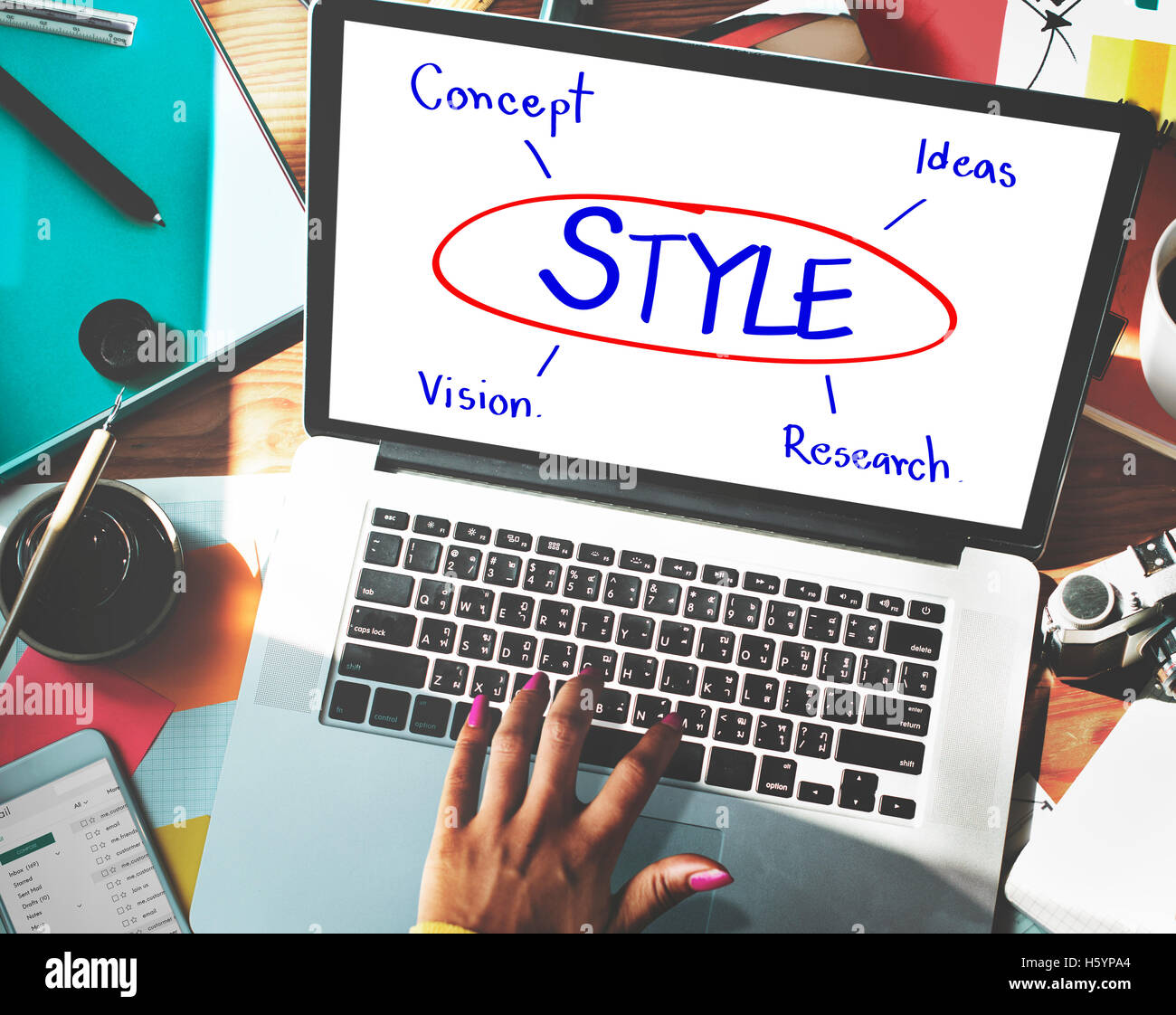 Style Creativity Simplicity Design Concept Stock Photo - Alamy