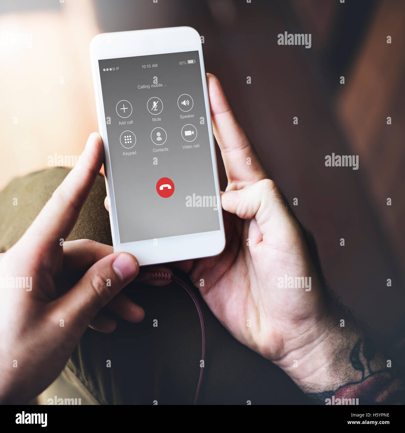 Outgoing Call Calling Communication Concept Stock Photo - Alamy