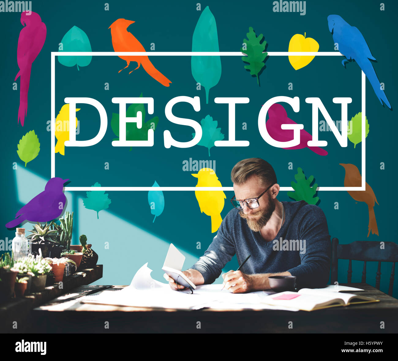 Design Idea Create Creative Blueprint Concept Stock Photo - Alamy