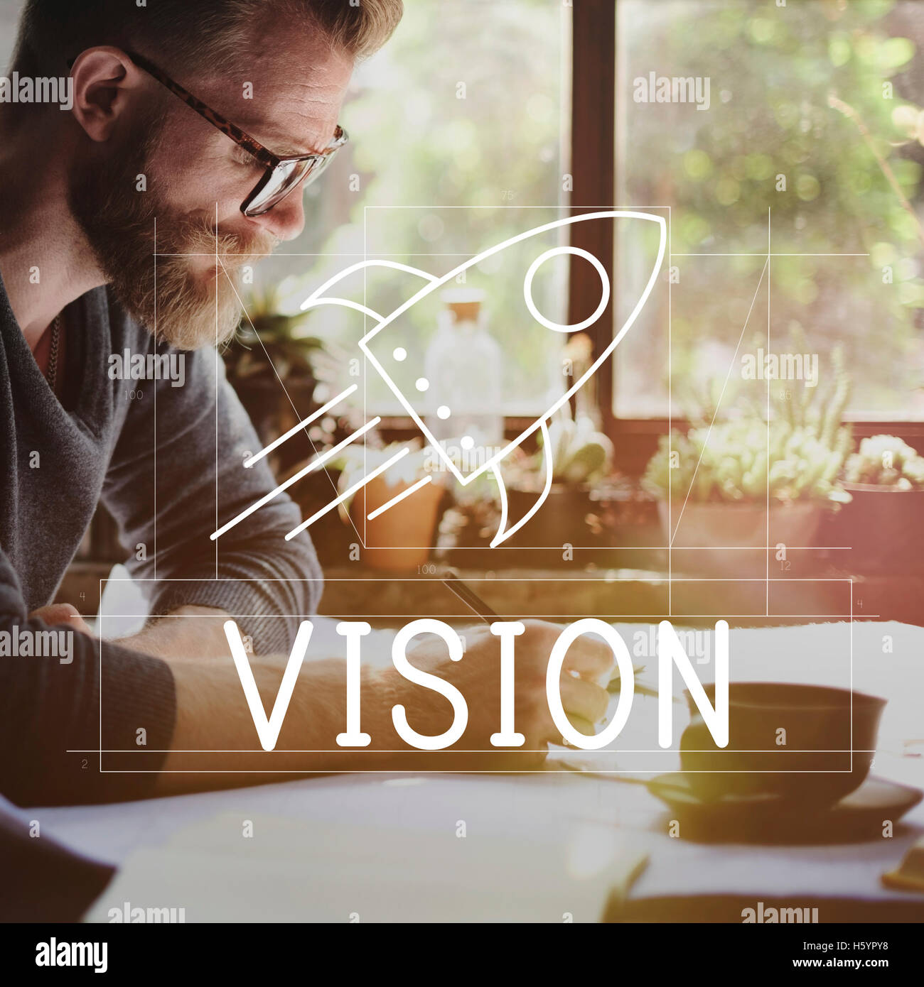 Goals Ideas Mission Spaceship Concept Stock Photo - Alamy