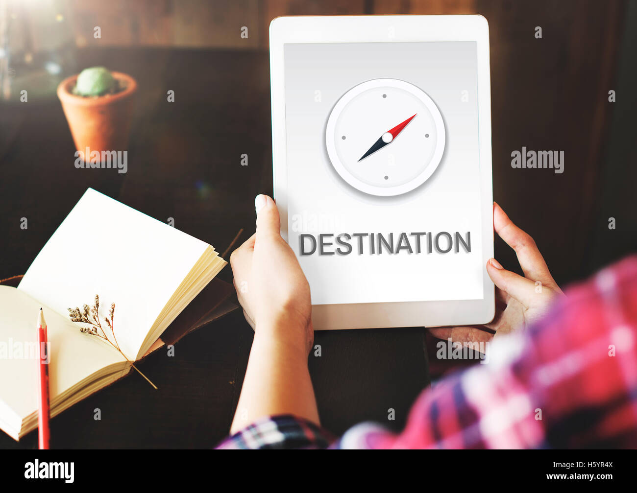 Destination Location GPS Map Concept Stock Photo - Alamy