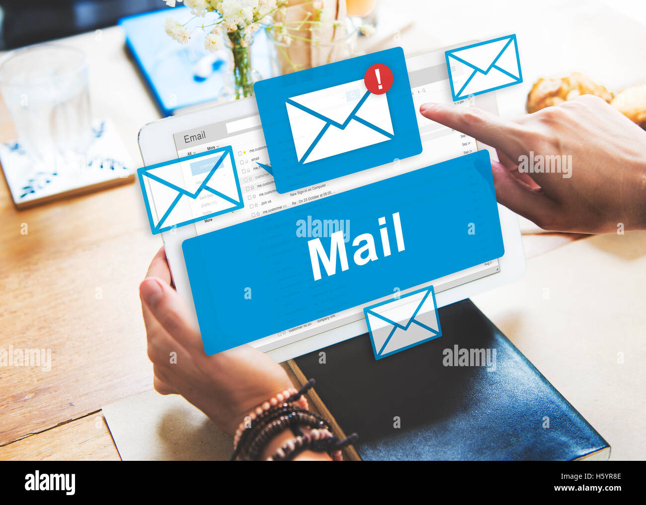 Mail Communication Connection Global Letters Concept Stock Photo - Alamy