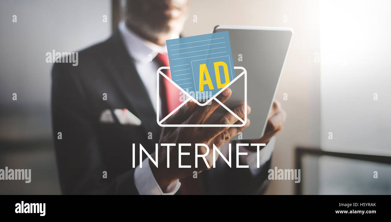 Advertisement Social Media Internet Letter Concept Stock Photo - Alamy