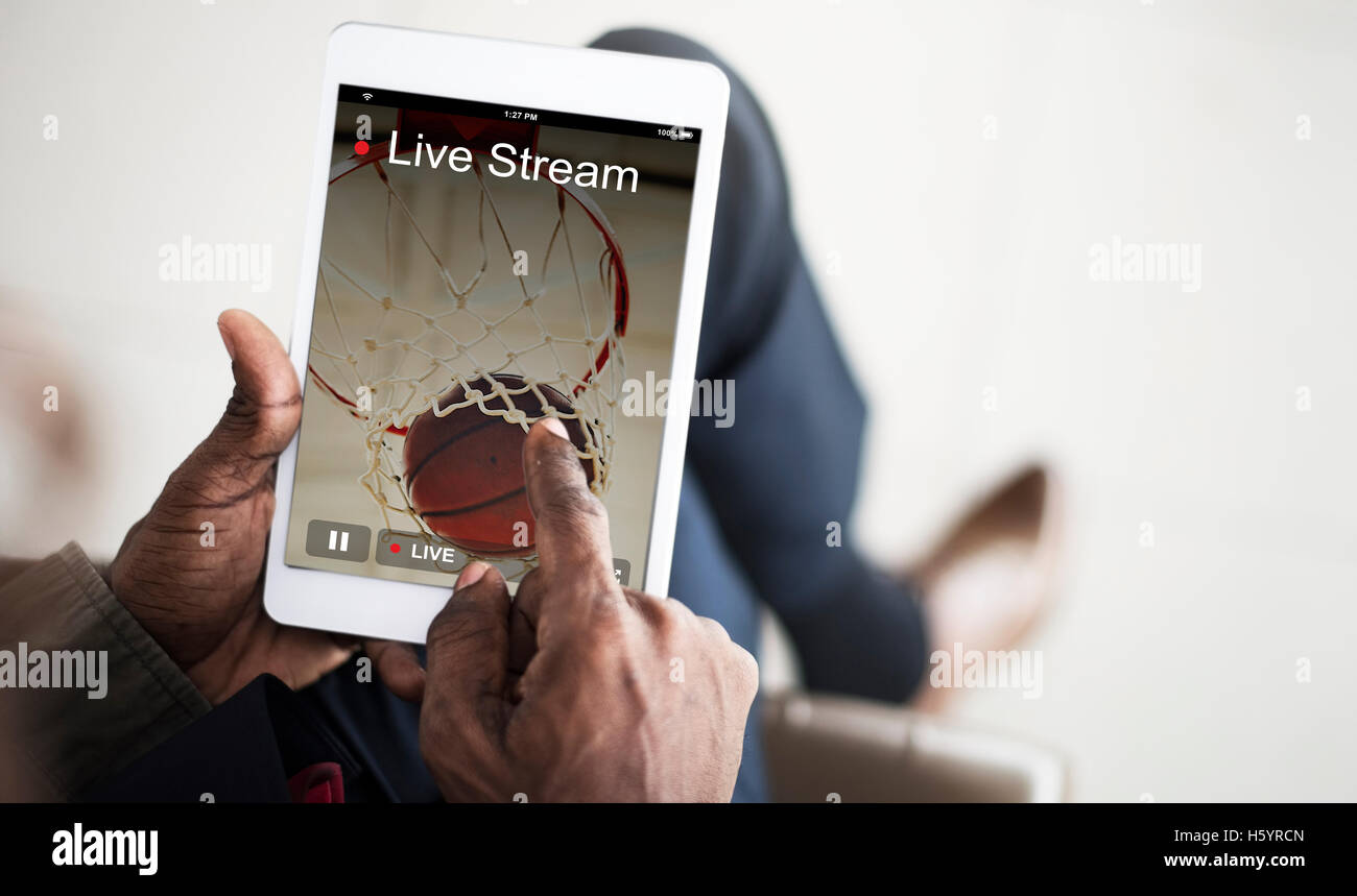 Live Stream Video Multimedia Concept Stock Photo - Alamy