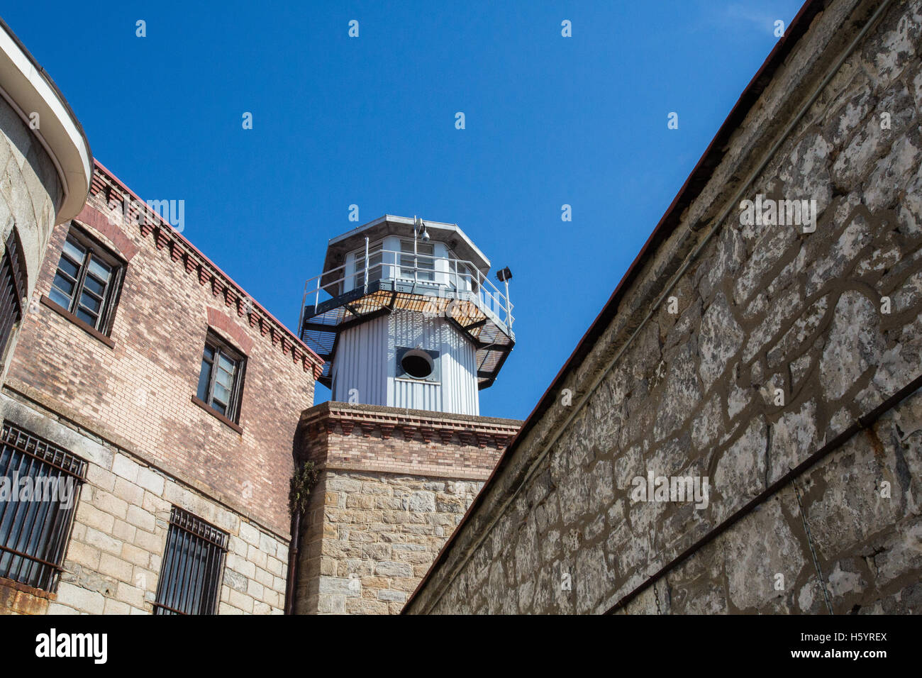 Watchtower in old prison in the Eastern State Penitentiary ...