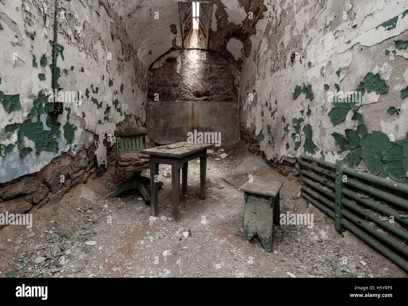 Cell block in the Eastern State Penitentiary. Philadelphia ...
