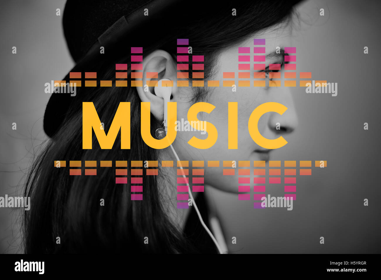 Audio Digital Equalizer Music Tunes Sound Wave Graphic Concept Stock ...