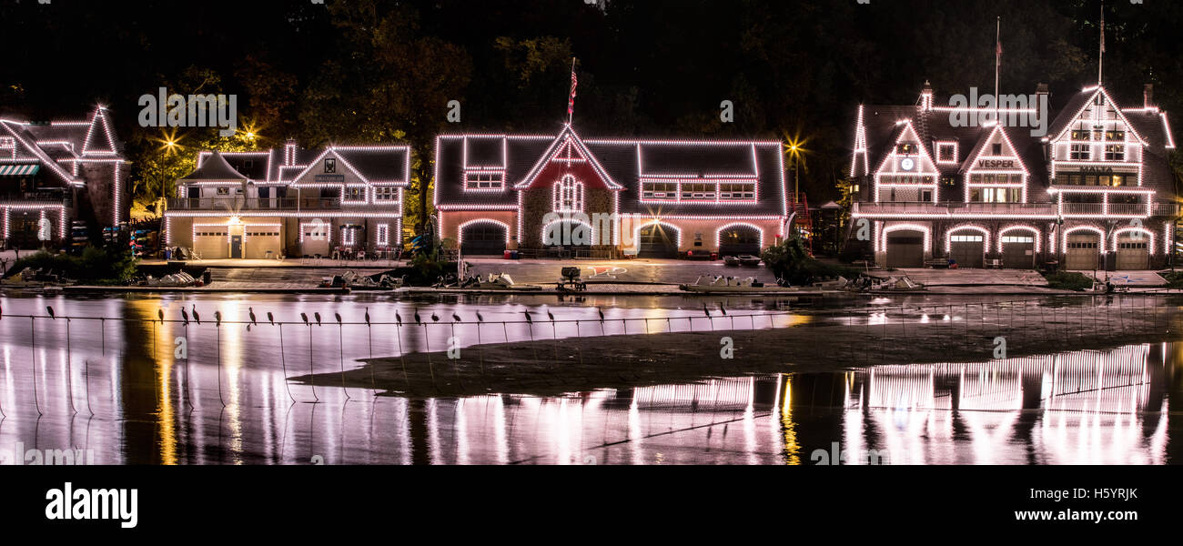 Boathouse Row in Philadelphia as the famous historical landmark Stock ...