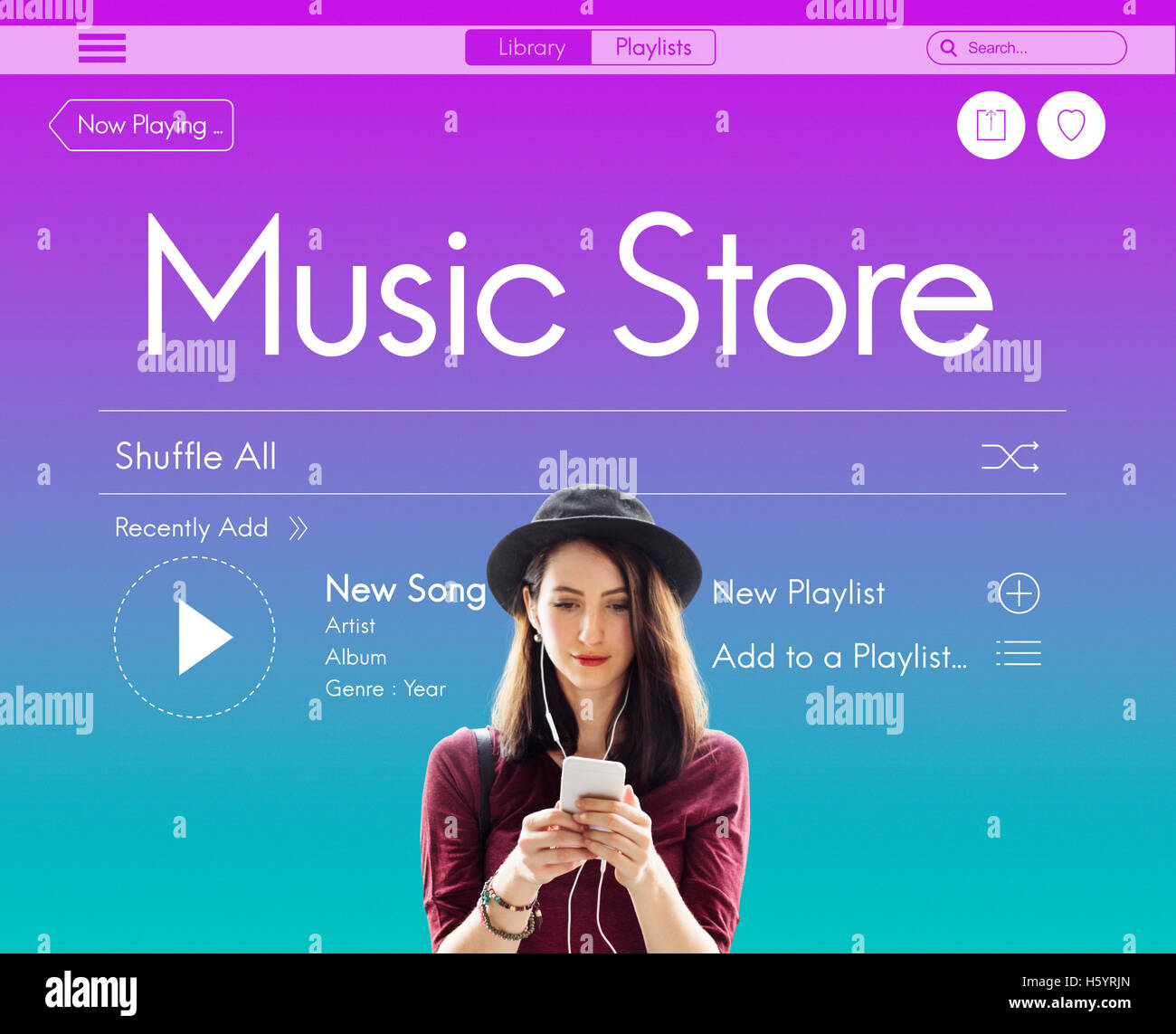 Music Multimedia Sound Entertainment Concept Stock Photo - Alamy
