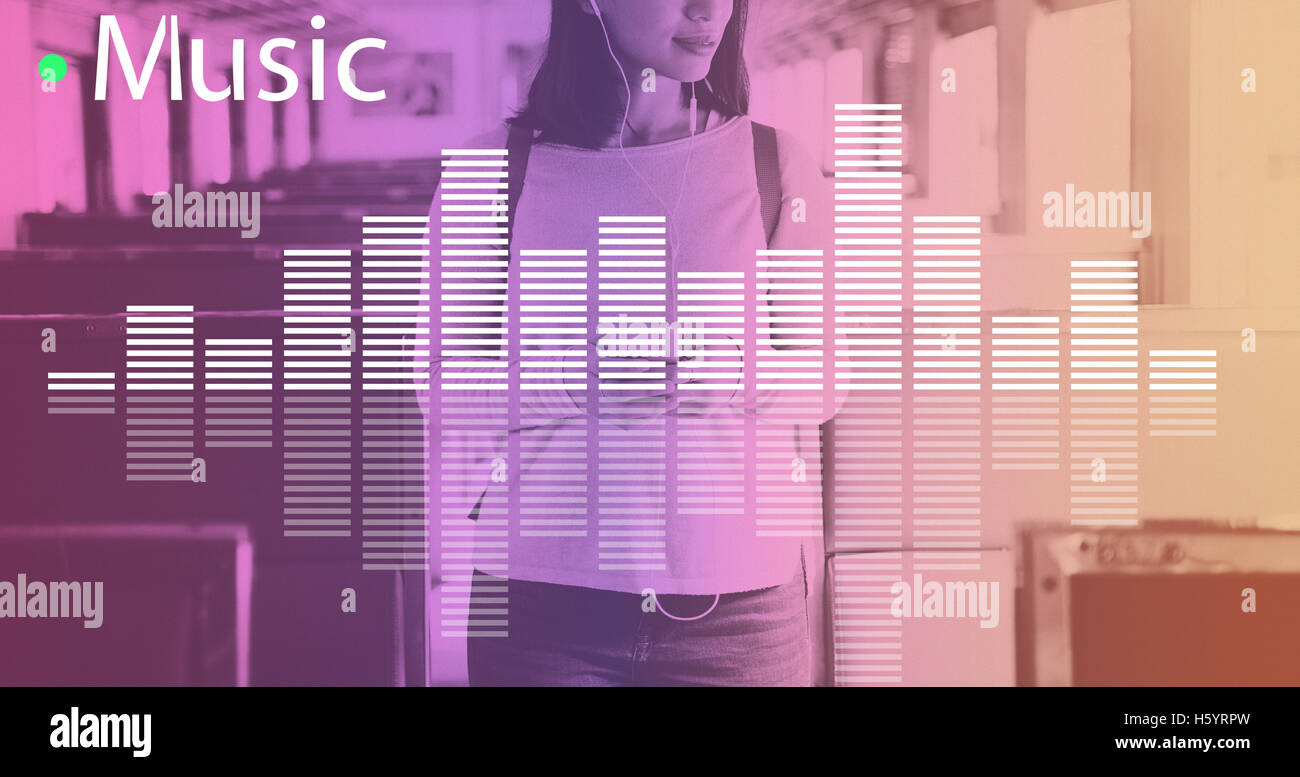 Music Audio Melody Wave Graphic Concept Stock Photo - Alamy