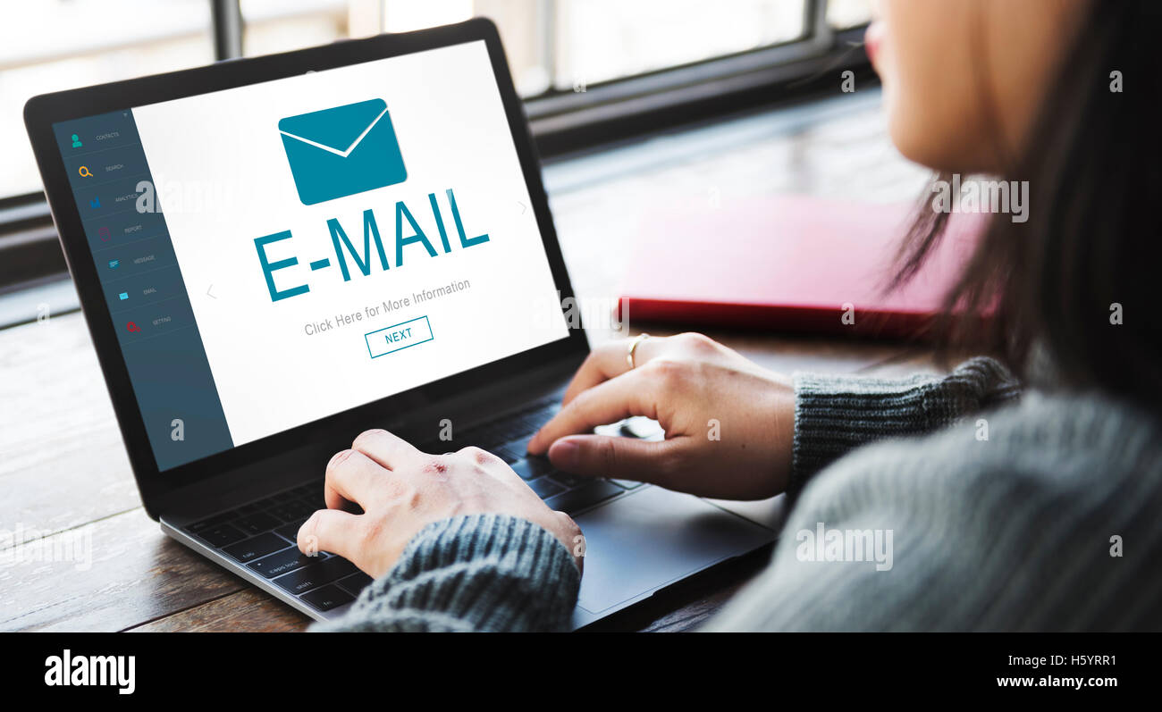 E-mail Digital Homescreen Concept Stock Photo - Alamy