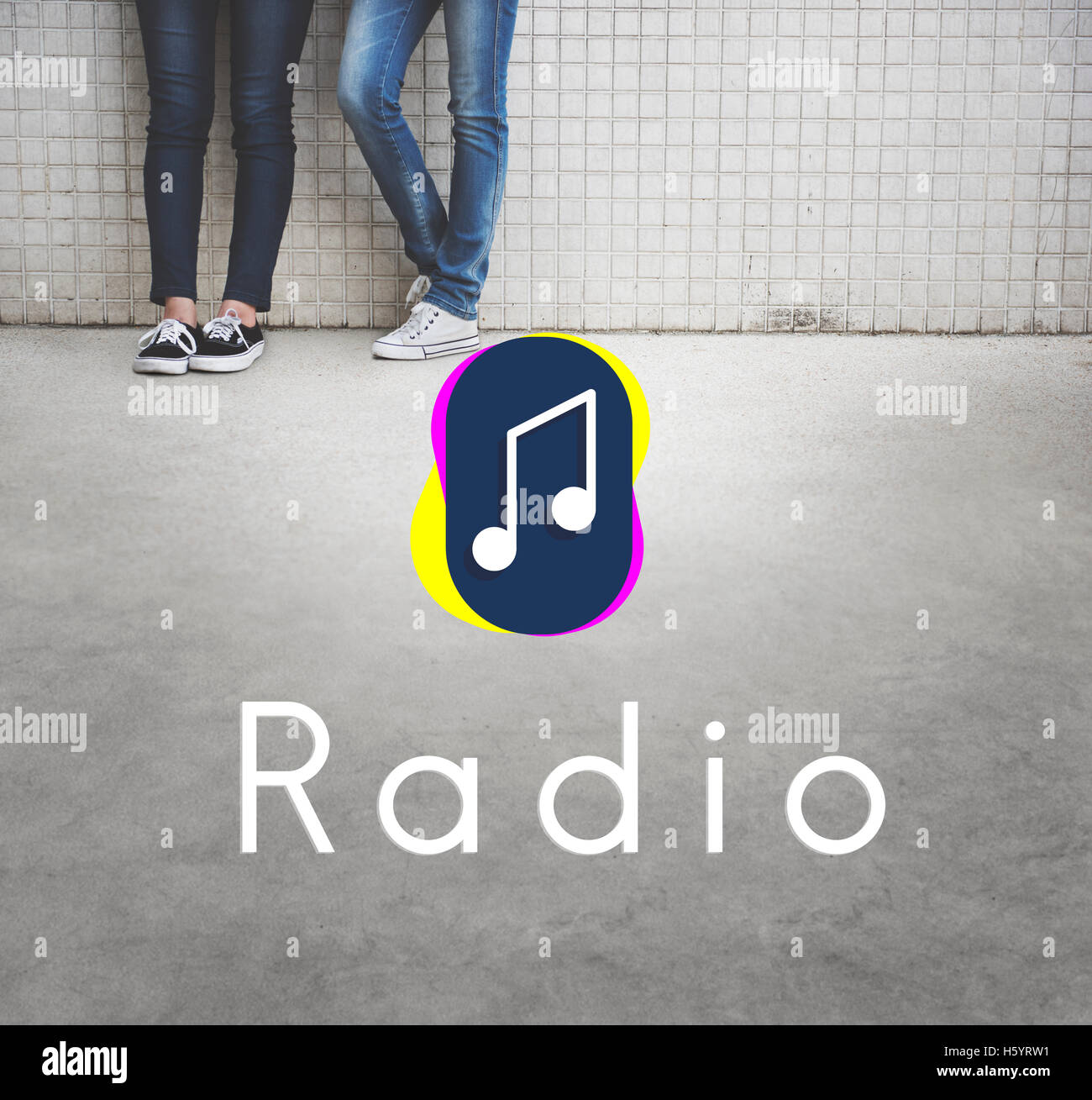 Music Note Entertainment Audio Graphic Concept Stock Photo - Alamy