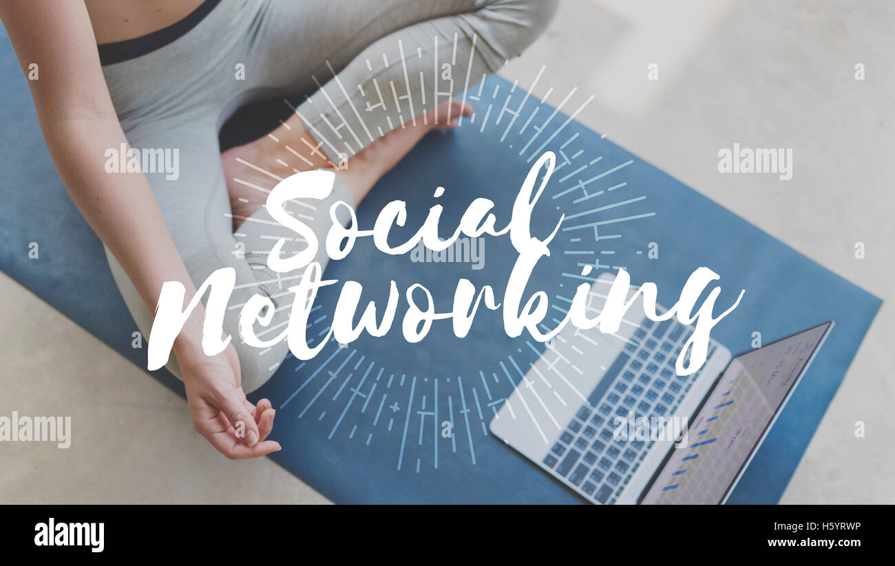 Social Media Connection Networking Chat Concept Stock Photo - Alamy