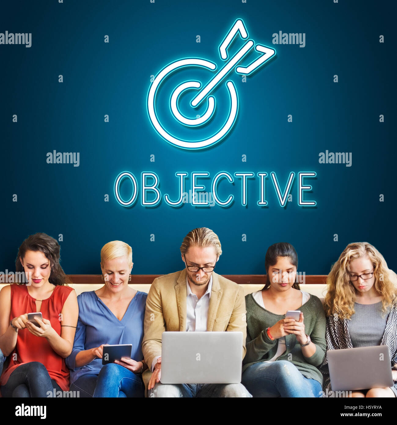 Target Mission vision Business Goal Aim Concept Stock Photo - Alamy