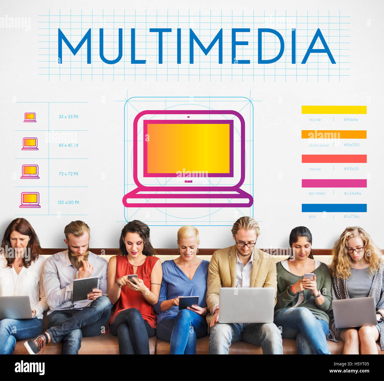 Digital Devices Innovation Multimedia Concept Stock Photo - Alamy