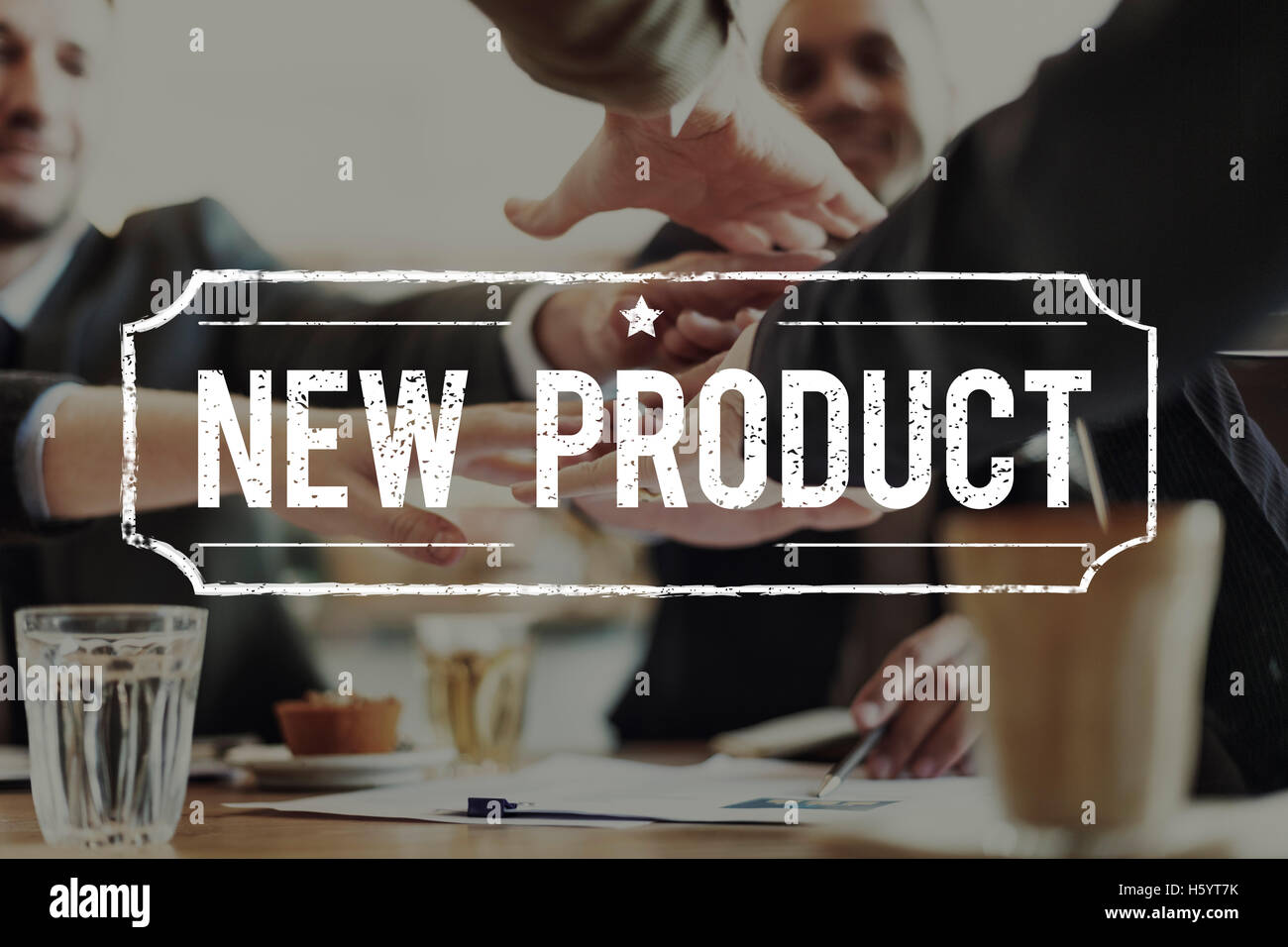 New Product Promotion Sign Concept Stock Photo - Alamy