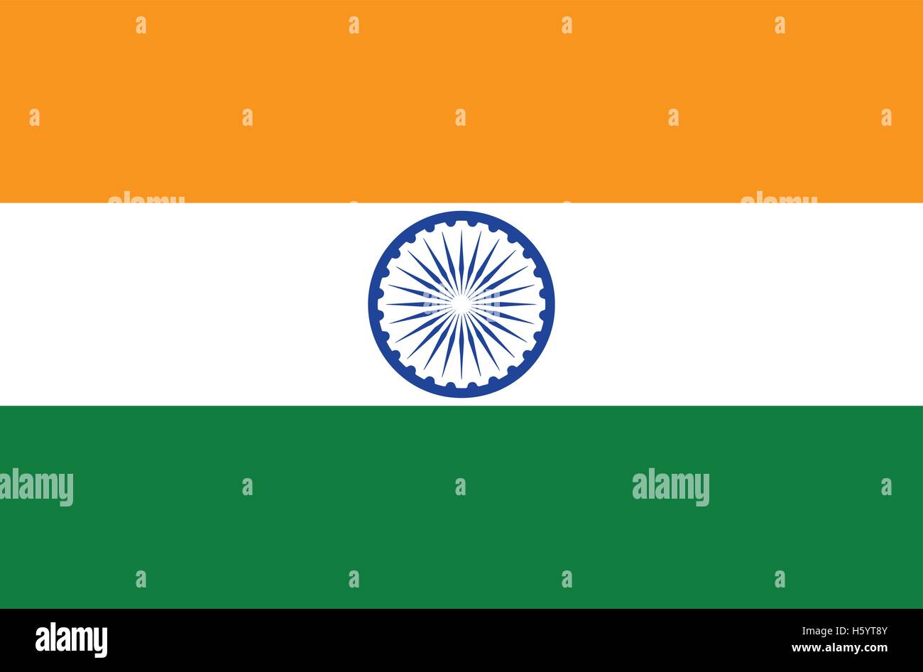 National flag of India with correct proportions and color scheme Stock ...