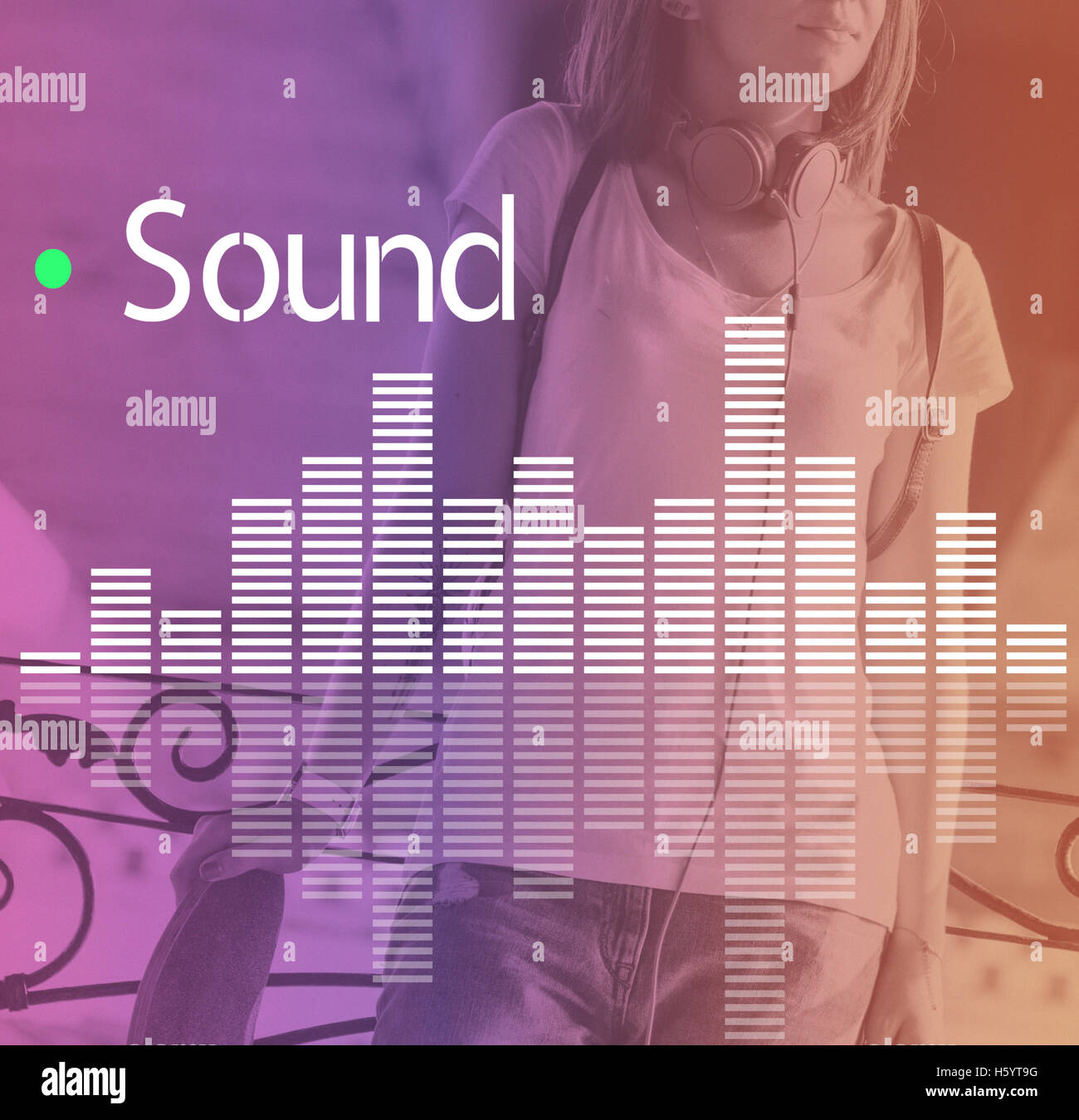 Music Audio Melody Wave Graphic Concept Stock Photo - Alamy