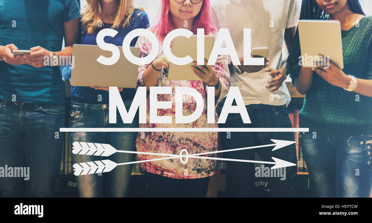 Social Media Connection Community Sharing Concept Stock Photo - Alamy