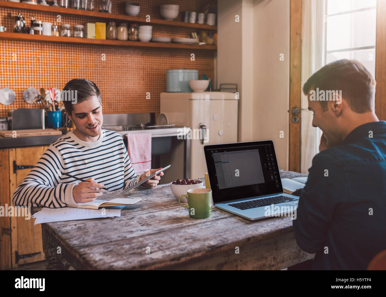 Building a business together Stock Photo - Alamy