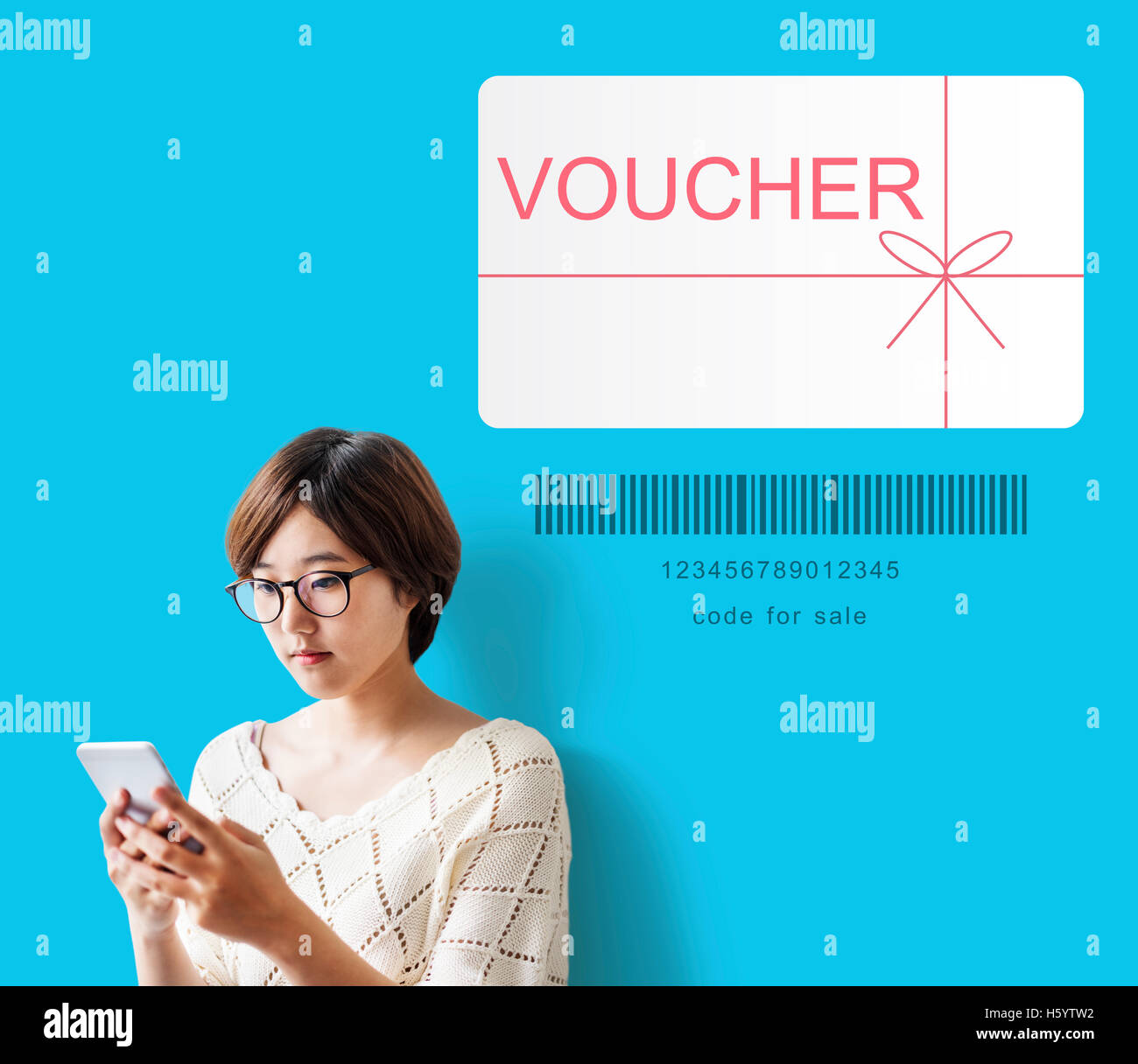 Voucher Coupon Gift Certificate Shopping Concept Stock Photo - Alamy