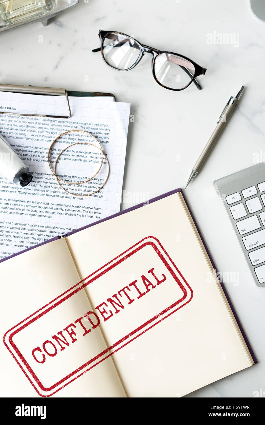 Confidential Personal Privacy Restricted Graphic Concept Stock Photo ...