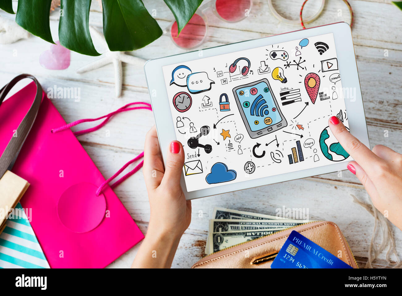 Digital Globalization Internet Technology Graphic Concept Stock Photo ...