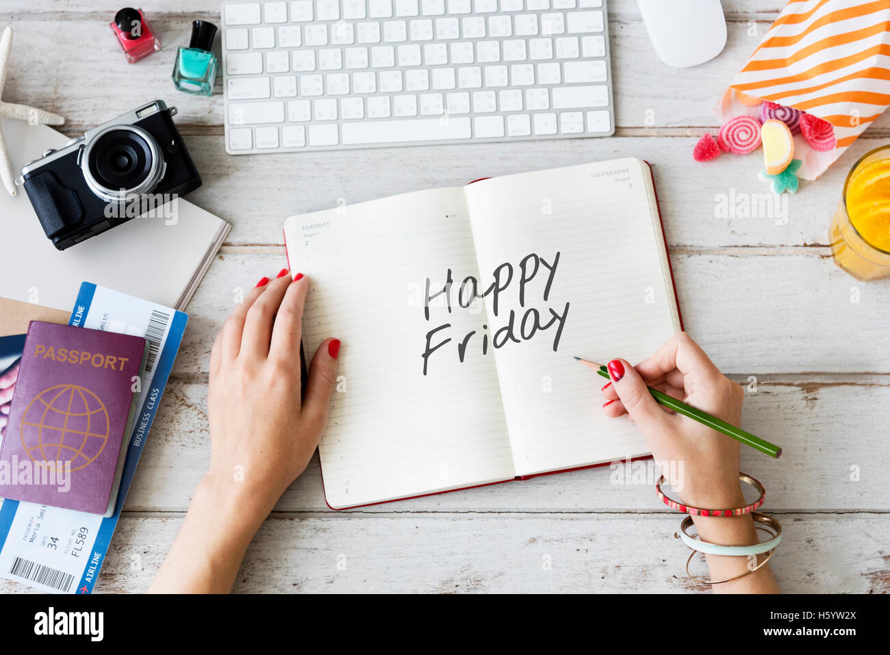 Be Happy Fun Weekends Concept Stock Photo - Alamy