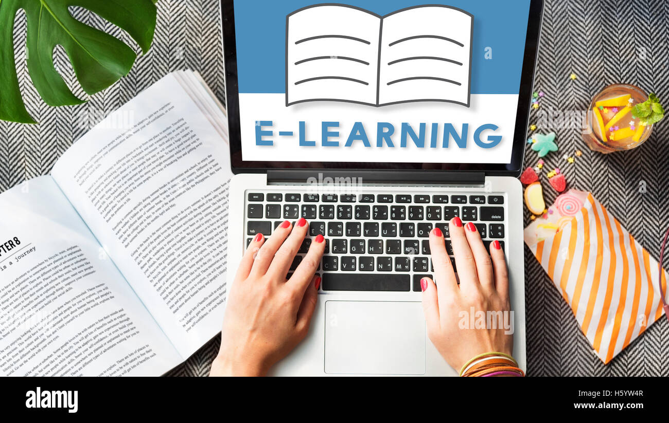 E-learning Online Class Study Knowledge Ideas Concept Stock Photo - Alamy