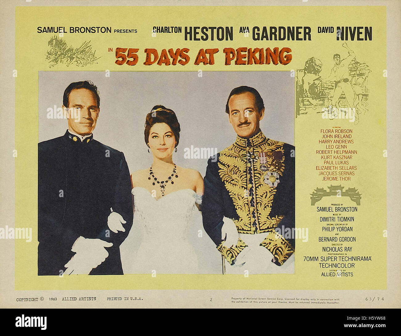 55 Days at Peking - Movie Poster Stock Photo - Alamy