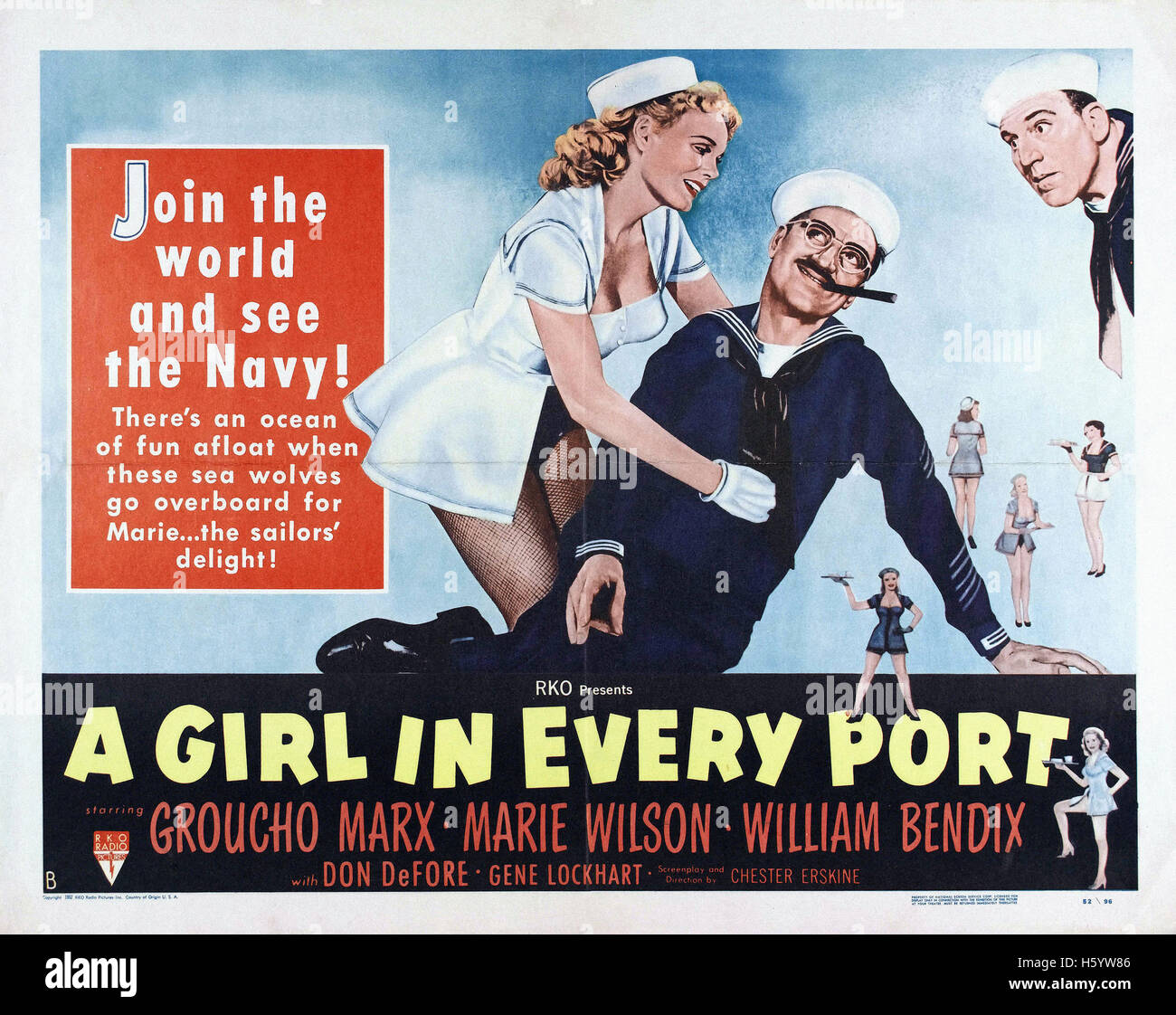 A Girl in Every Port (1952) - Movie Poster Stock Photo - Alamy
