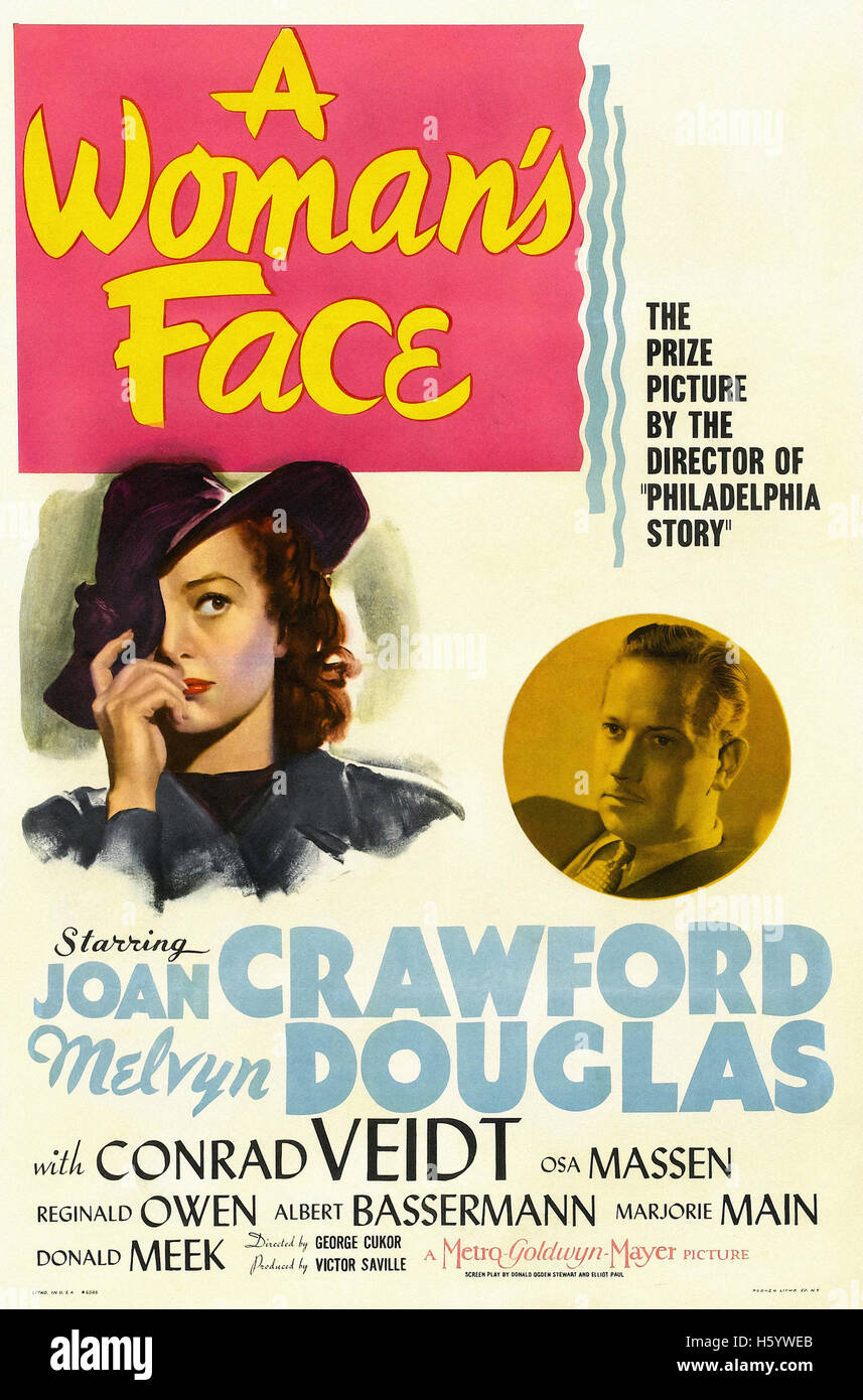 A Woman's Face - Movie Poster Stock Photo - Alamy