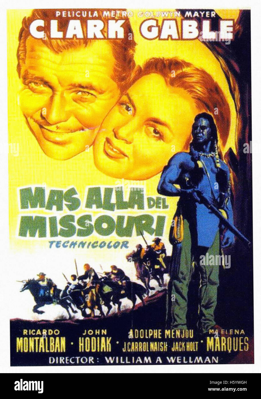 Across the Wide Missouri - Movie Poster Stock Photo - Alamy