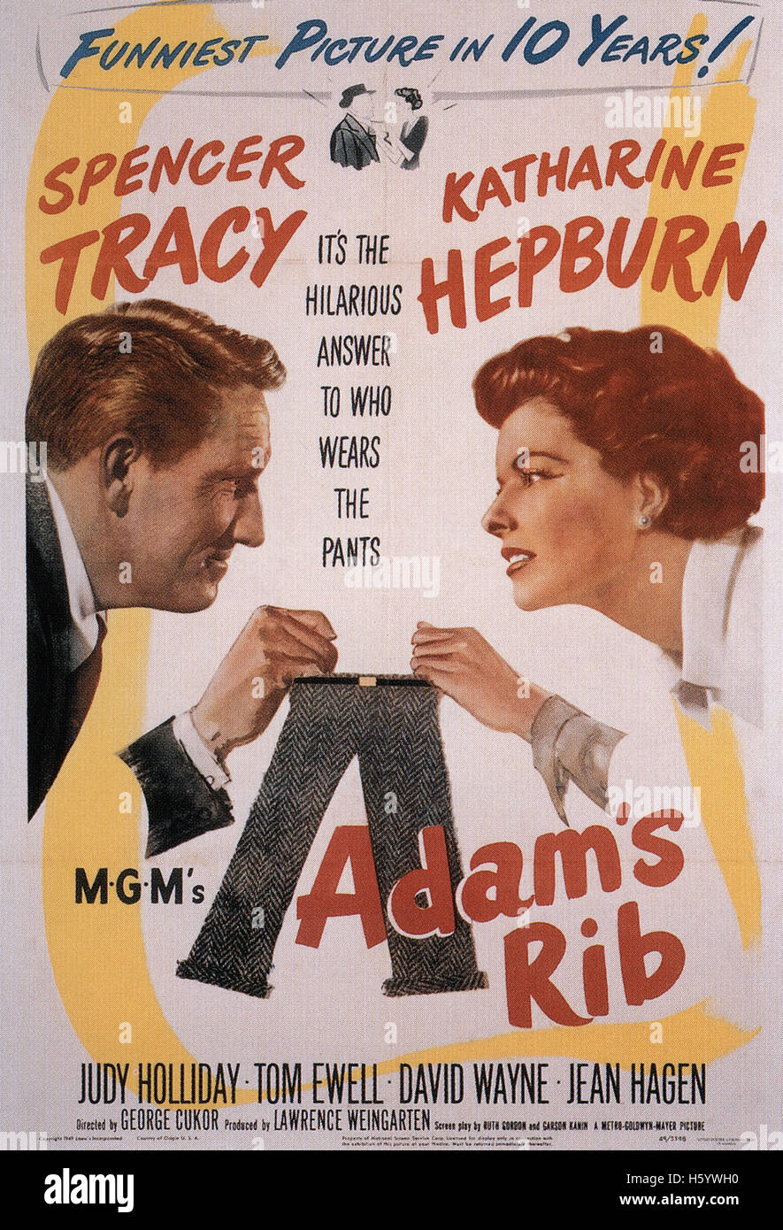 Adam's Rib (1949) - Movie Poster Stock Photo - Alamy