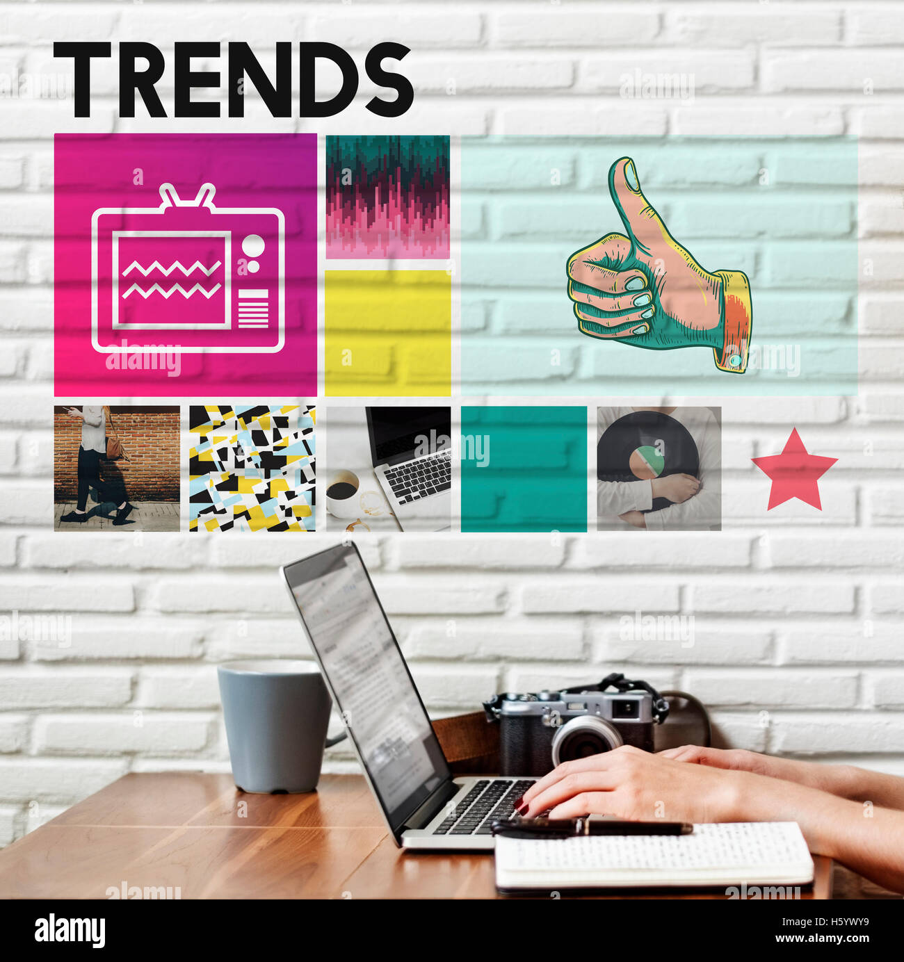 Trends Design Fashion Marketing Modern Style Concept Stock Photo - Alamy