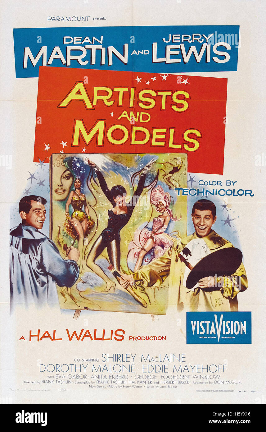 Artists and Models (1955) - Movie Poster Stock Photo - Alamy
