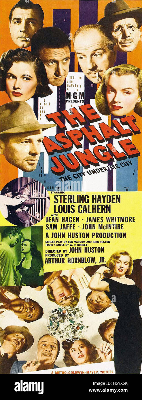 The Asphalt Jungle - Movie Poster Stock Photo - Alamy