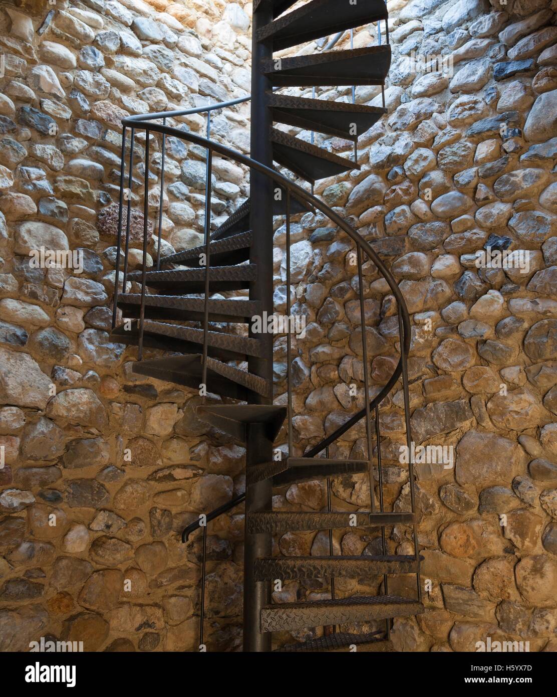 Metal spiral staircase Stock Photo - Alamy