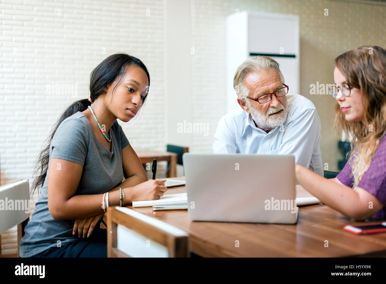 Friends Working Discussion Meeting Sharing Ideas Concept Stock Photo ...