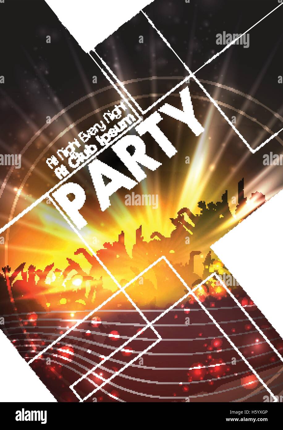Abstract Party Flyer - Vector Illustration Stock Vector Image & Art - Alamy