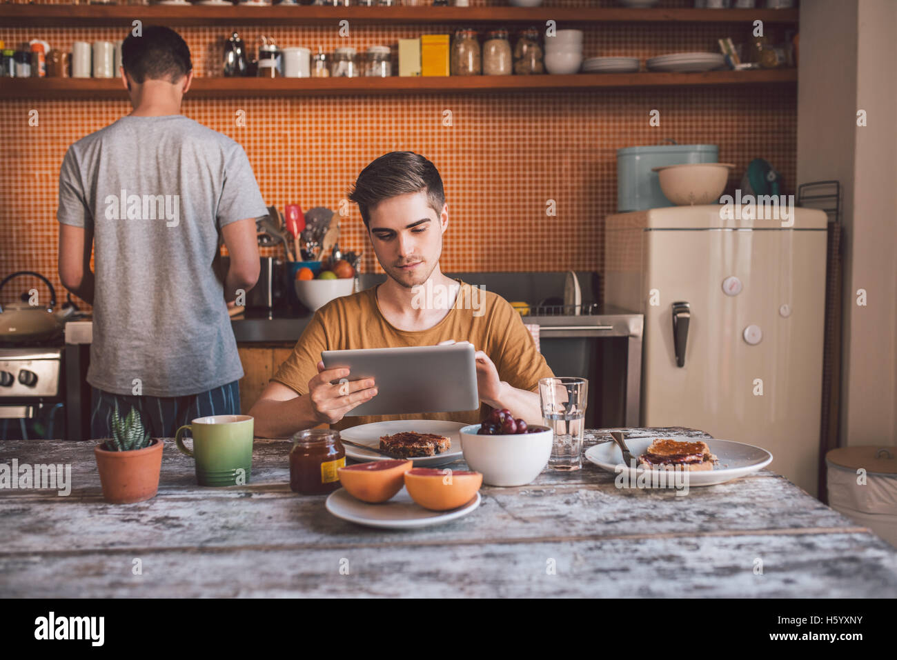 Enjoying their morning routine Stock Photo - Alamy