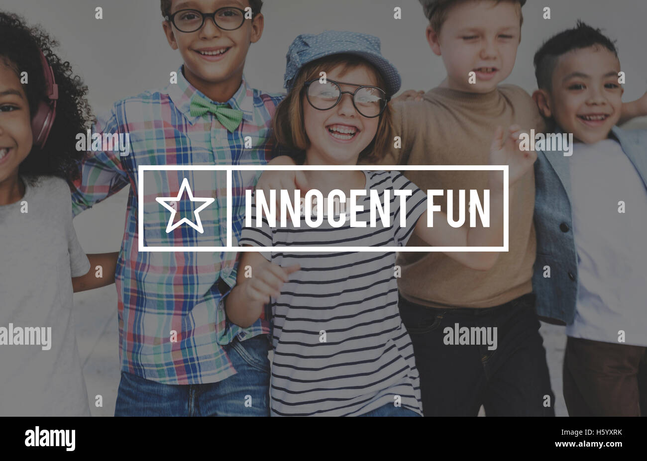Kids Innocent Adorescence Young Youth Concept Stock Photo - Alamy