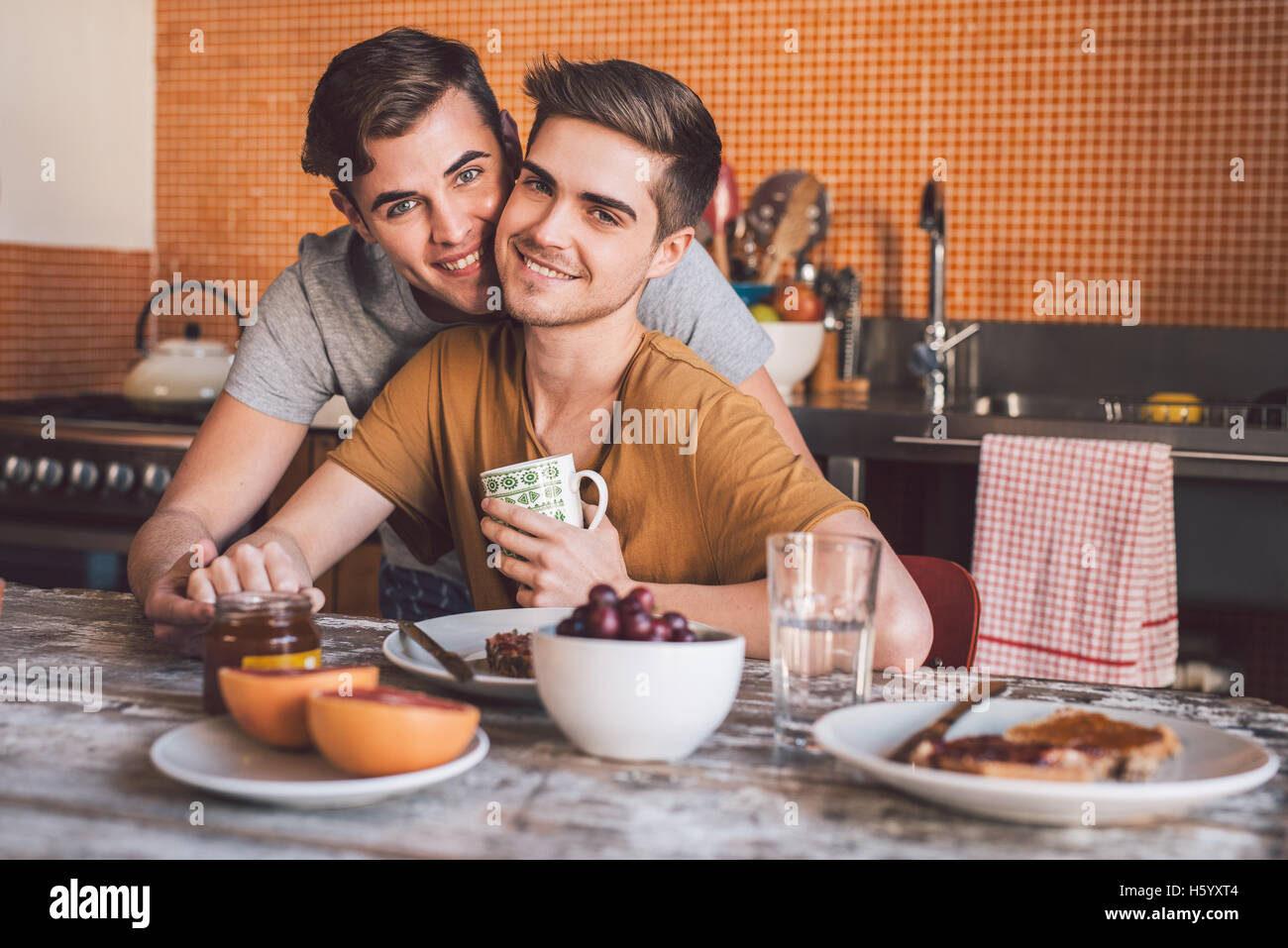 Happy at home together Stock Photo - Alamy